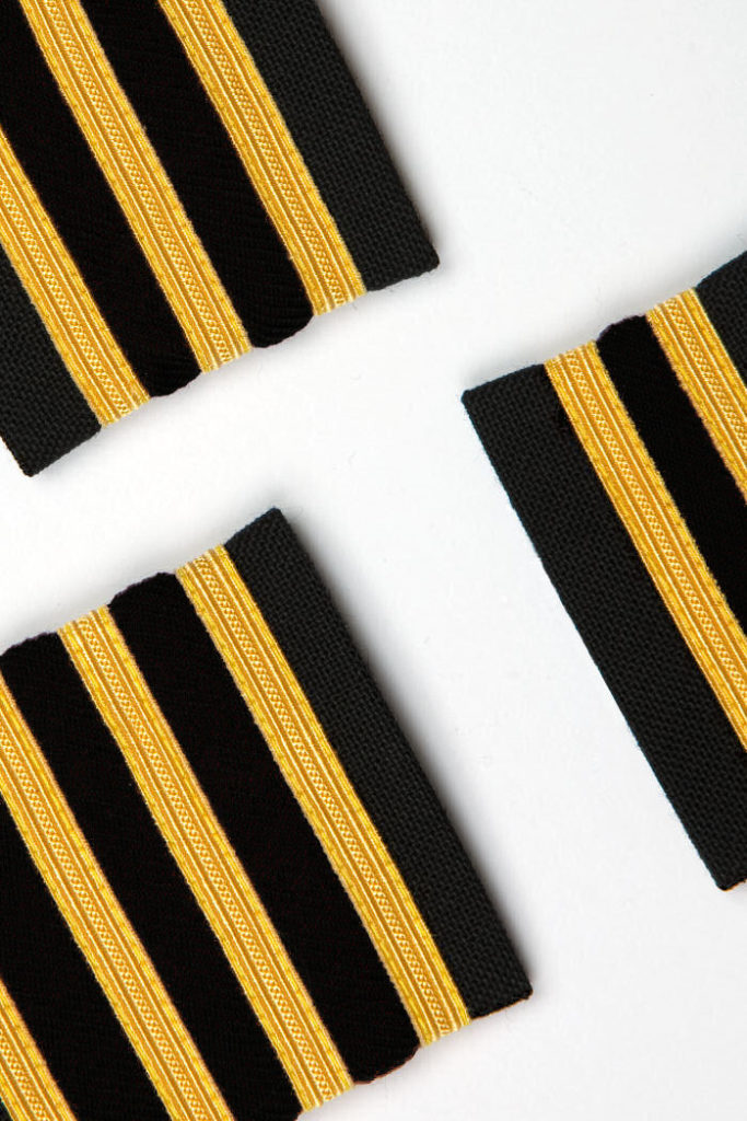 Epaulette Sliders 1/4" Navy / Gold - Armstrong Aviation Clothing